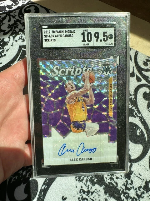 2019-20 PANINI MOSAIC Sc-Acr Alex Caruso Scripts Auto Sgc Grade 9,5 Mt ...