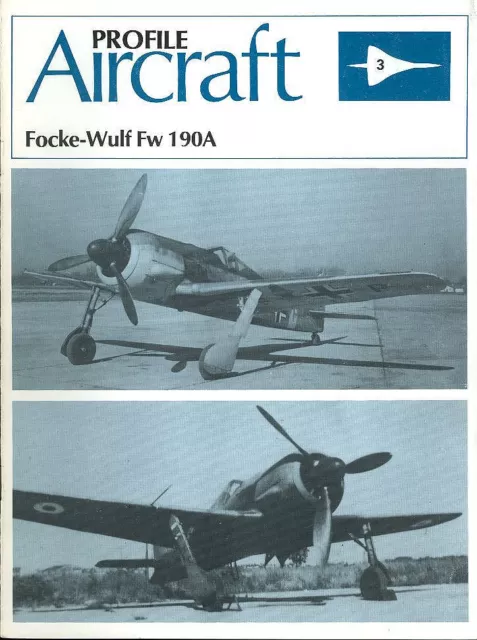 AIRCRAFT PROFILE 3 WH FOCKE-WULF Fw190A WW2 GERMAN LUFTWAFFE ...