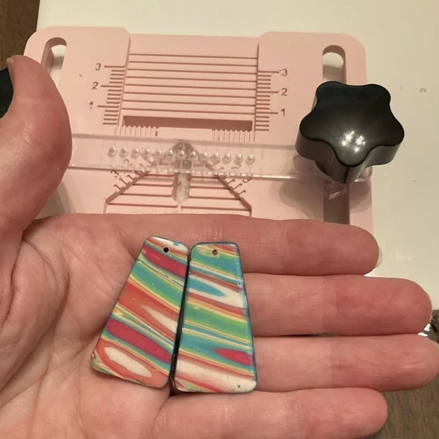 ADJUSTABLE JEWELRY DRILL Guide Template for Customes Clay Earring Hole ...