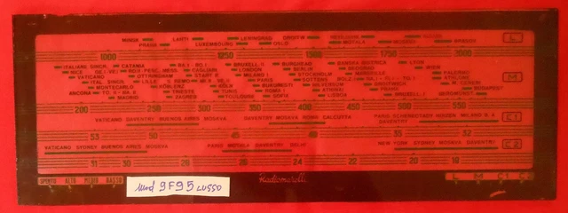 SCALA PARLANTE PER radio d'epoca Radiomarelli 9F95 Lusso EUR 12,90 ...