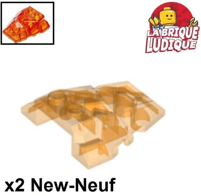LEGO 2X WEDGE 4x4 Slope Gradient Rock Roche Stone Trans Orange 64867 ...