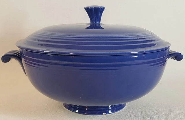 VINTAGE FIESTA WARE Original Cobalt Blue Casserole Dish With Lid, Homer ...
