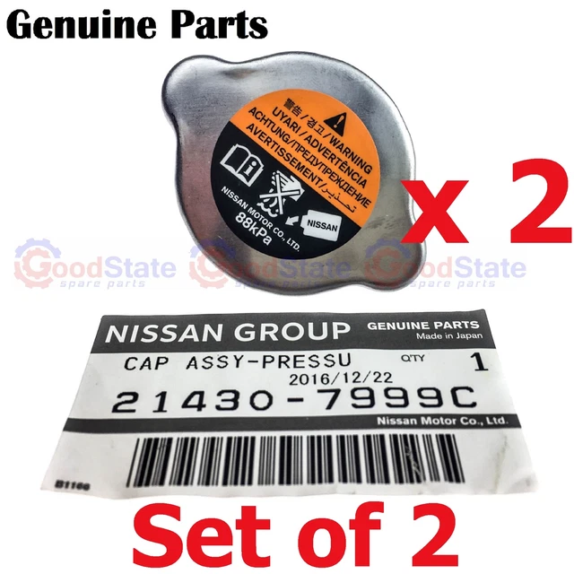 GENUINE NISSAN PATROL Y60 GQ Y61 GU Radiator Coolant Cap Lid Cover x2 ...