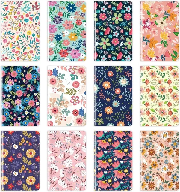 12 PACK LINED Notebook,5x3.2Inchs Thin Mini Notepads,16 Sheets/32 Pages ...