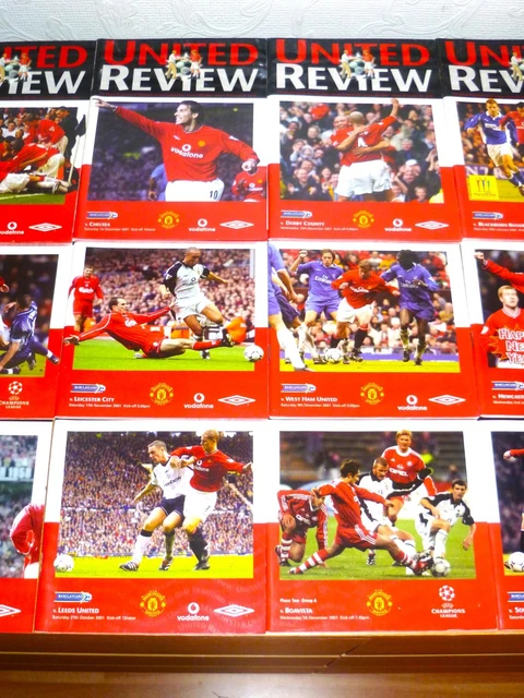 2001/02***25 OUT OF 27 Manchester United Programmes £9.73 - PicClick UK