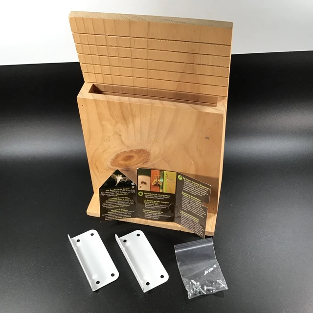 SINGLE CHAMBER BAT House Evergreen Garden Cedar 13." x 8.5" x 3 w/ Roof ...