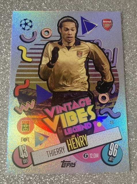 MATCH ATTAX 2024 2025 24/25 Thierry Henry Arsenal Vintage Vibes Legend Foil Card £1.75 - PicClick UK