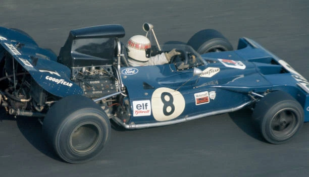 JACKIE STEWART DRIVES The Elf Team Tyrrell Tyrrell 003 Ford Cosworth D ...