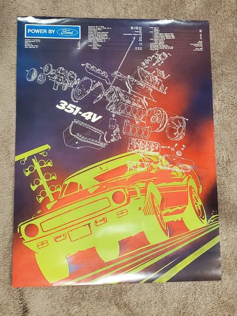 FORD DEALERSHIP 1970 Shelby Mustang 351C-4V exploded view showroom ...