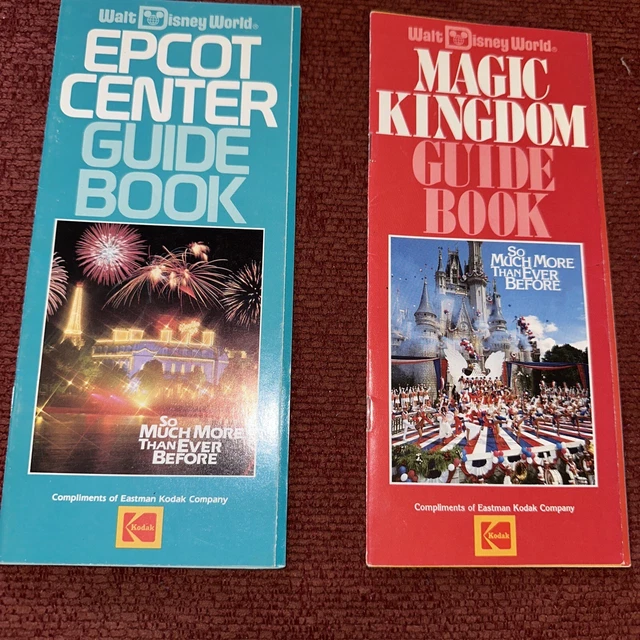 WALT DISNEY WORLD Magic Kingdom & Epcot Center Vintage 1980s Brochure ...
