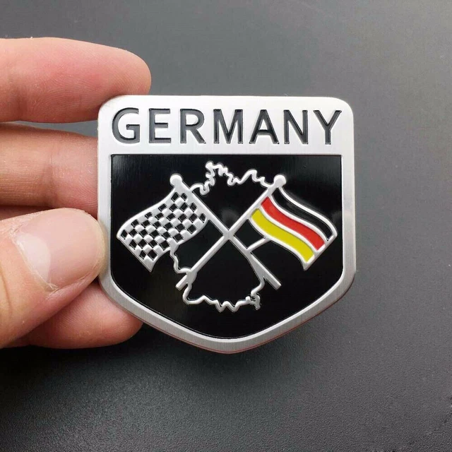 3D METAL GERMAN Germany Flag Emblem Grille Badge Racing Decal Car ...