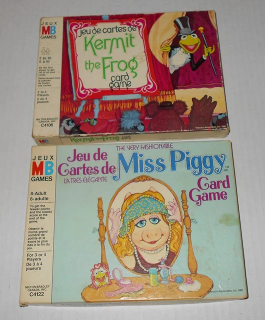 VINTAGE MISS PIGGY & Kermit The Frog Card Game Canadian Edition Both ...