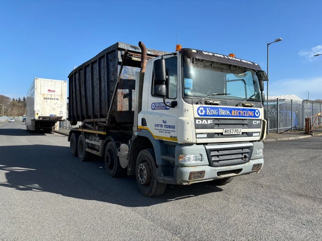 DAF CF 8X4 Hookloader Hooklift Skip Truck for scrap recycling waste £ ...