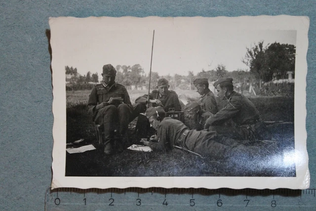 FOTO PHOTO JA WW2 Soldaten Belgien 1940 Funker Funkstation Antenne ...