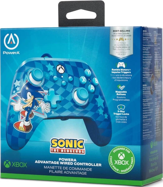 XBOX SERIES X Power A Advantage Wired Controller Sonic Style (xbone ...
