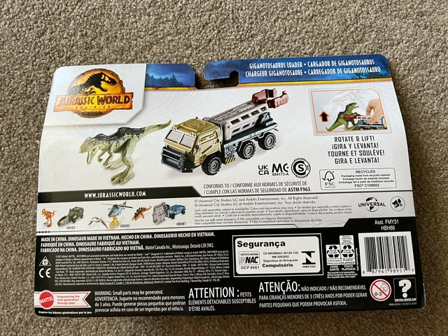 MATTEL JURASSIC WORLD Dominion Giganotosaurus Loader Matchbox Dinosaur ...