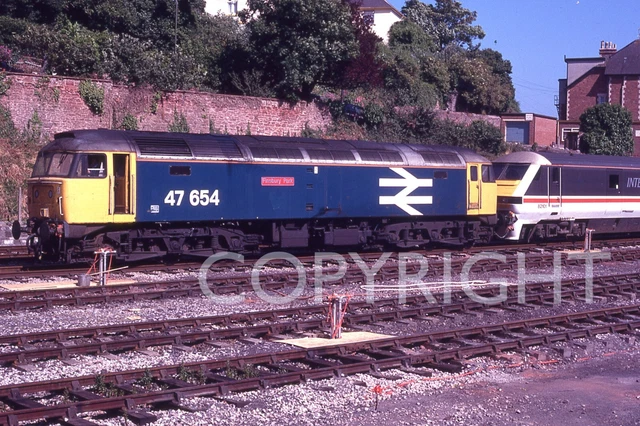 ORIGINAL 35MM DIESEL Railway Slide 47654 Goodrington Yard 1989 £1.25 ...