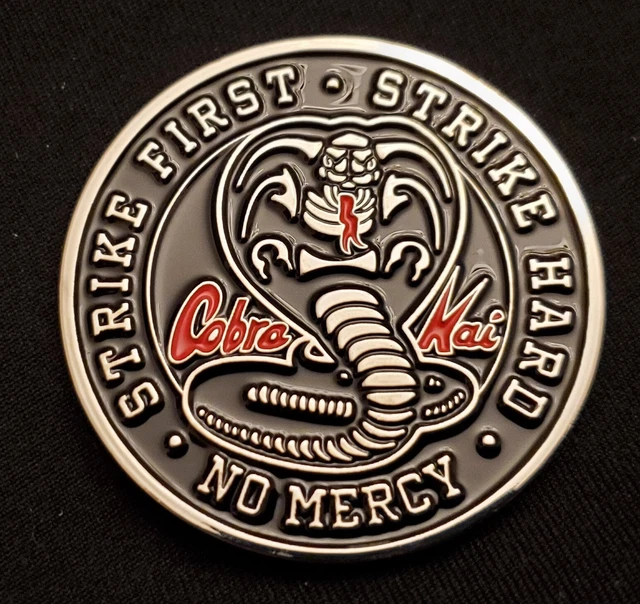 COBRA KAI SILBERMÜNZE Medaille Film 80er Jahre Retro Baum Japan 1625 ...