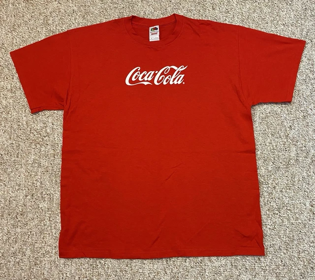 COCA COLA T Shirt Men’s XL Red Script Logo Fruit of the Loom $15.00 ...