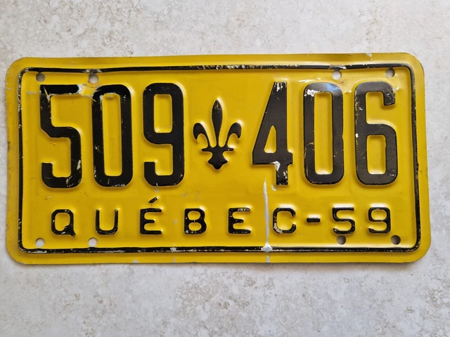PLAQUE D'IMMATRICULATION CANADIENNE Québec License Plate EUR 39,00 ...