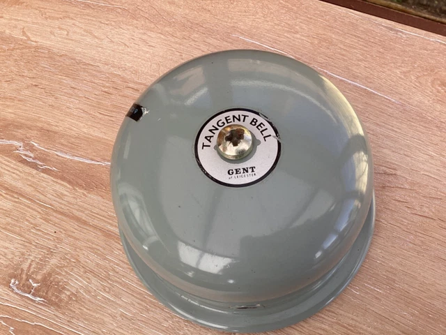 VINTAGE LARGE GENT Industrial Cast Iron Tangent Bell Fire Alarm ...