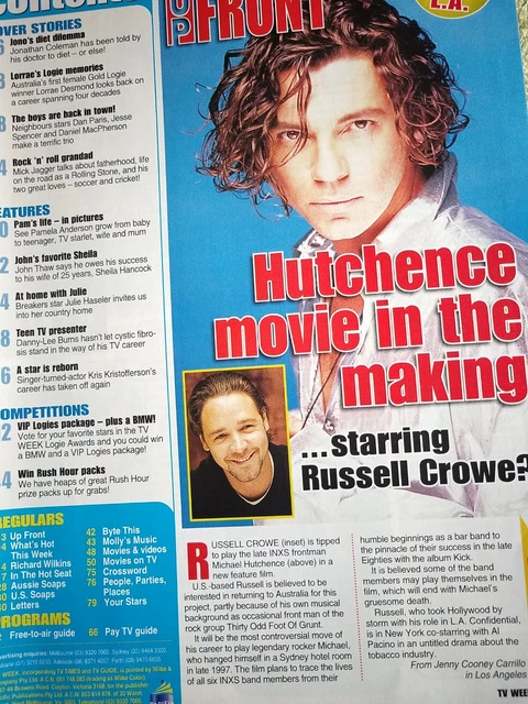 1999 TV WEEK magazine Michael Hutchence~Neighbours~Mick Jagger~Lorrae ...