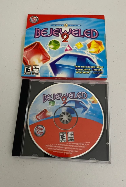 BEJEWELED 2 (WINDOWS/MAC, 2007) Jewel Case PC CD Game $13.50 - PicClick