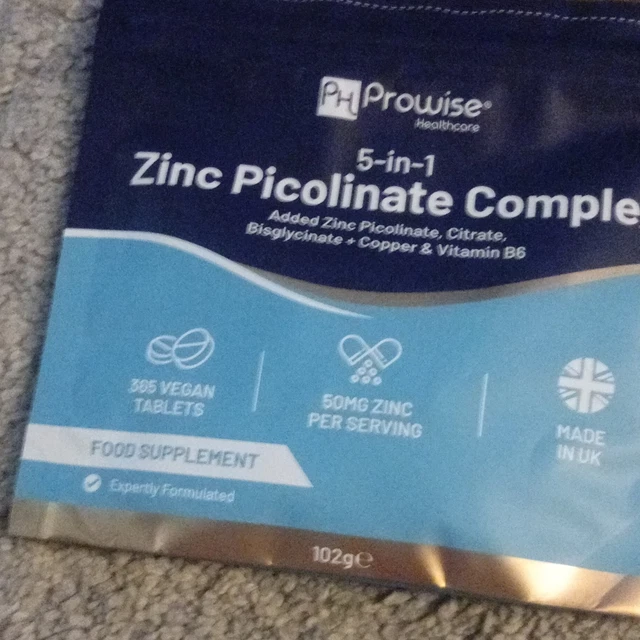 PROWISE HEALTHCARE ZINC Picolinate 5-in-1 Vegan Tablets 50mg 365 £5.45 ...
