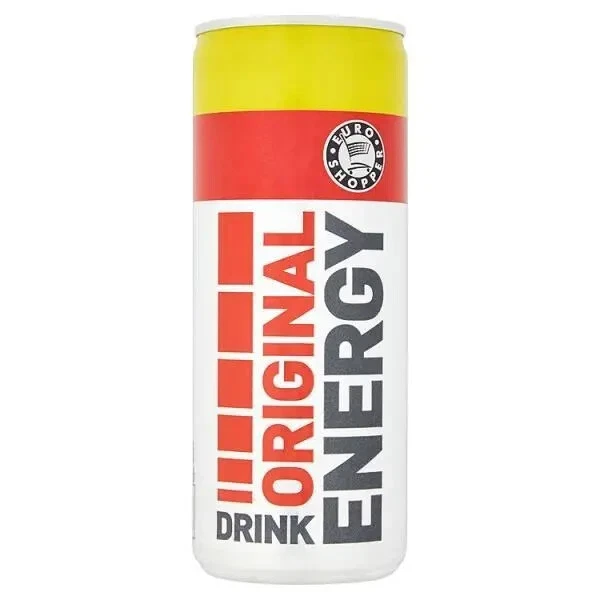 EURO SHOPPER ORIGINAL Energy Drink 250ml - Case of 24 (Price Marked) £ ...