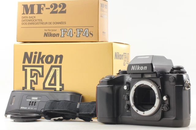 GRID!! [ N MINT in Box w/MF-22 ] Nikon F4 DP-20 35mm SLR Film Camera ...