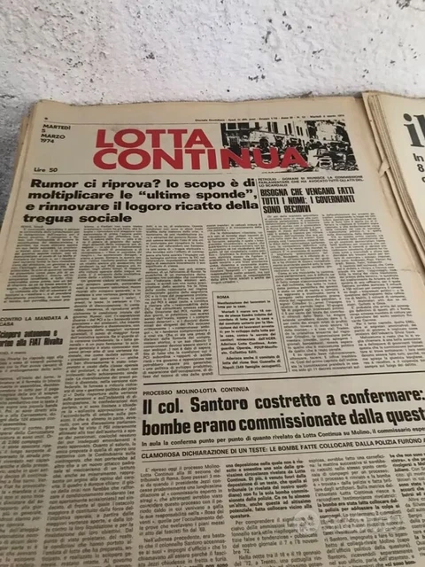 LOTTA CONTINUA IL manifesto vari numeri anni lotto quotidiano EUR 0,90 ...