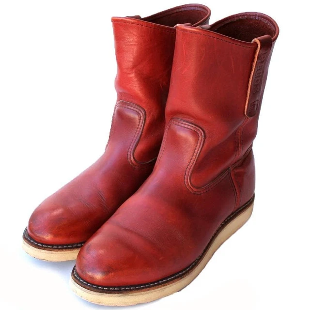 RED WING MEN'S US7.5 E Pecos Boots 8866 Brown Oro Russet Leather ...