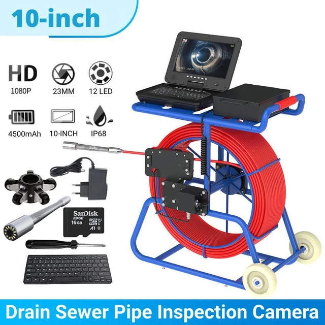 CÁMARA DE INSPECCIÓN de tuberías de cámara de alcantarillado de 50 m/164 pies 10" con transmisor ...