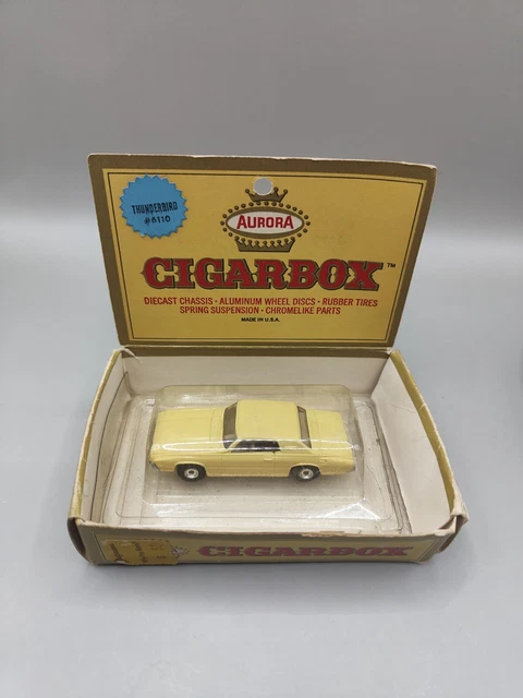 AURORA CIGAR BOX 1960s Thunderbird #6110 Yellow HO Scale Model Car £44. ...