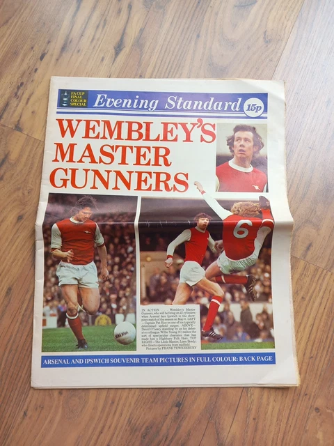 EVENING STANDARD 1978 FA Cup Final Colour Special - Arsenal vs Ipswich ...