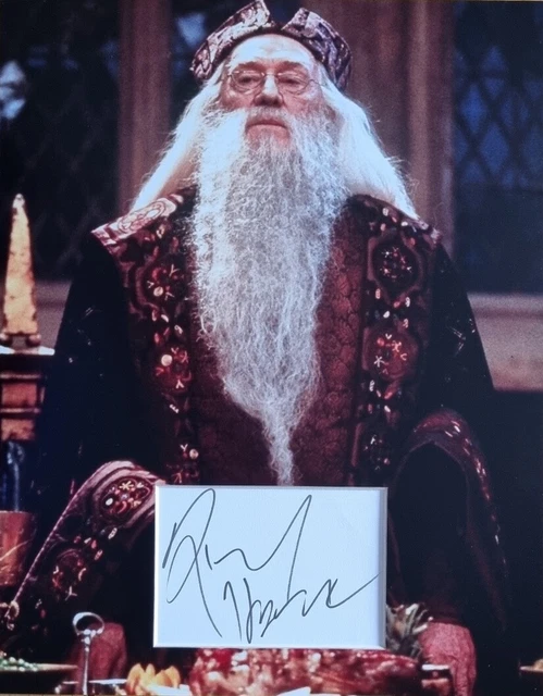 RICHARD HARRIS SIGNED 14X11 Photo Display DUMBLEDORE In HARRY POTTER ...