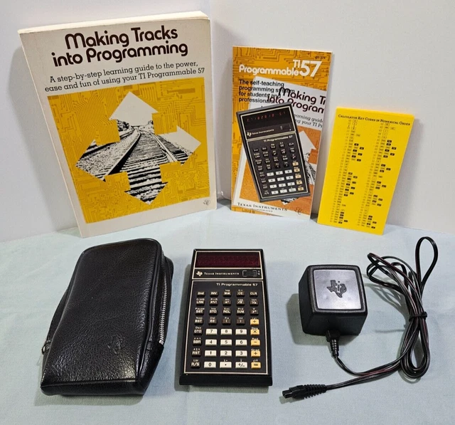 VINTAGE TEXAS INSTRUMENTS TI-57 Programmable Electronic Calculator w ...