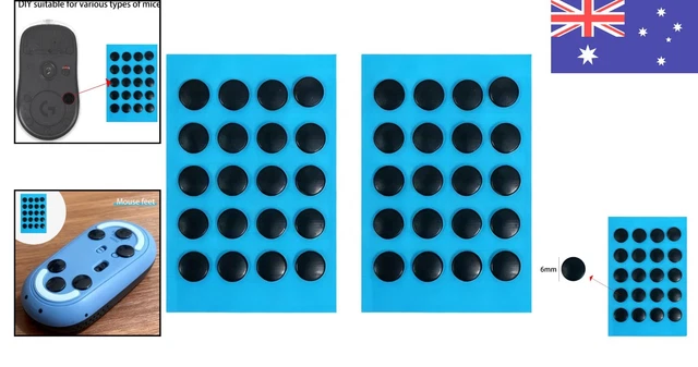 40PCS PTFE MOUSE Skates 6x0.8mm – Smooth Rounded Mouse Feet, Reduces ...