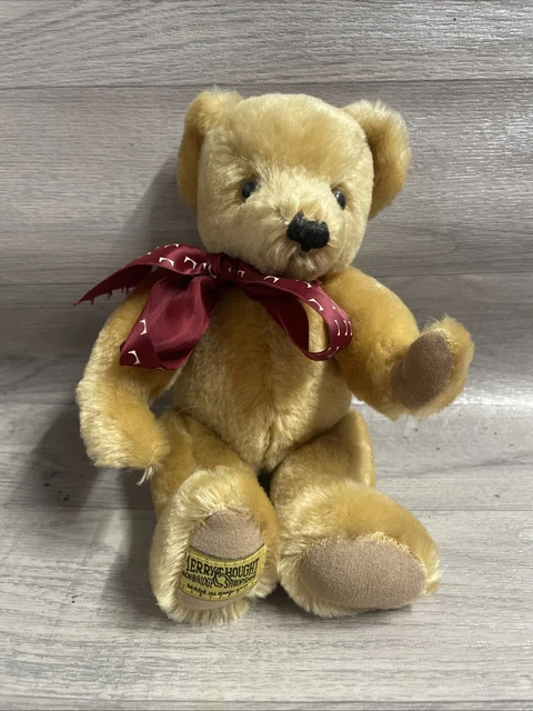 VINTAGE MERRYTHOUGHT JOINTED Teddy Bear With Red Ribbon £19.99 ...