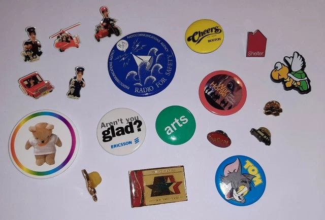 VARIOUS BADGES INC Top Gear Olympics Postman Pat Cheers Ericsson ...