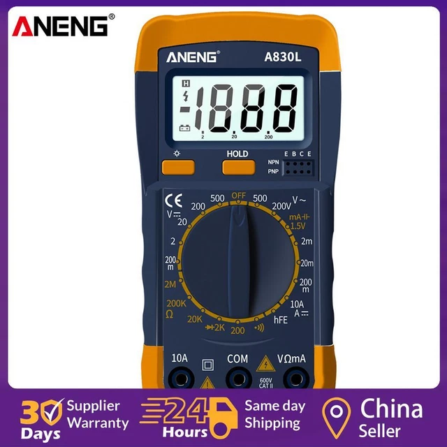 A830L DIGITAL MULTIMETER Amper Gauge Buzzer Measuring Instruments (Blue ...