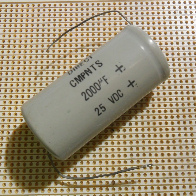 2000UF 25V ELECTROLYTIC CAPACITOR CONDENSER AXIAL 26x51mm £3.84 ...