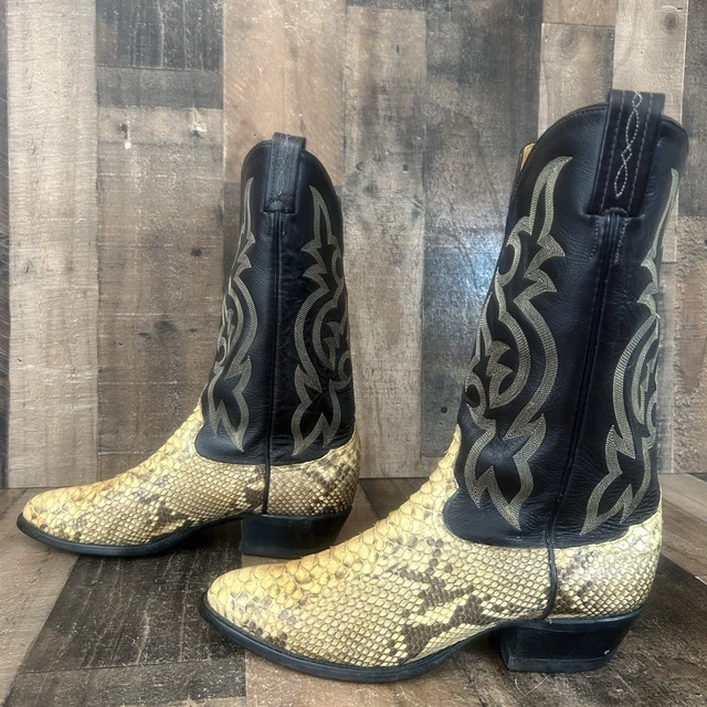 TONY LAMA VINTAGE Snakeskin Western Cowboy Boots Mens 11 B £154.42 ...