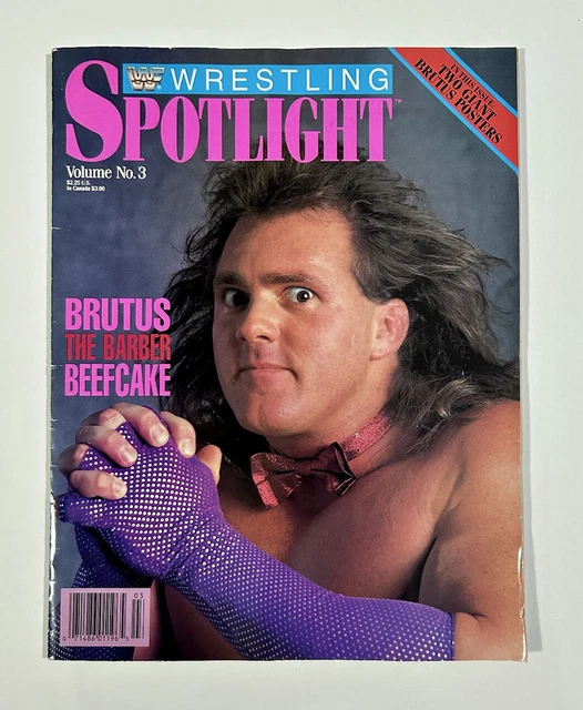 WWF WRESTLING SPOTLIGHT Magazine Volume 3 1989 Brutus Beefcake w ...