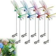 CLIPS À CHAPEAU Libellule Colorés 8pcs pour Contrôle Insectes Extérieur ...