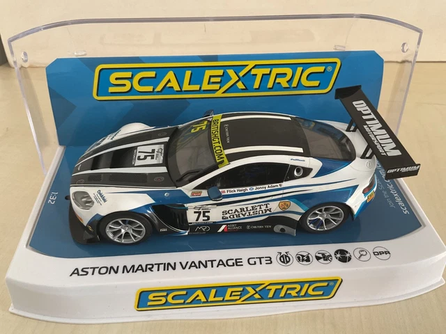 SCALEXTRIC C4027 ASTON Martin V8 Vantage GT3 #75 Lights New Boxed DPR C ...