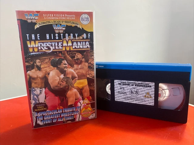 WWE WWF THE History Of Wrestlemania Pal Vhs Video Silver Vision Wrestling £6.99 - PicClick UK