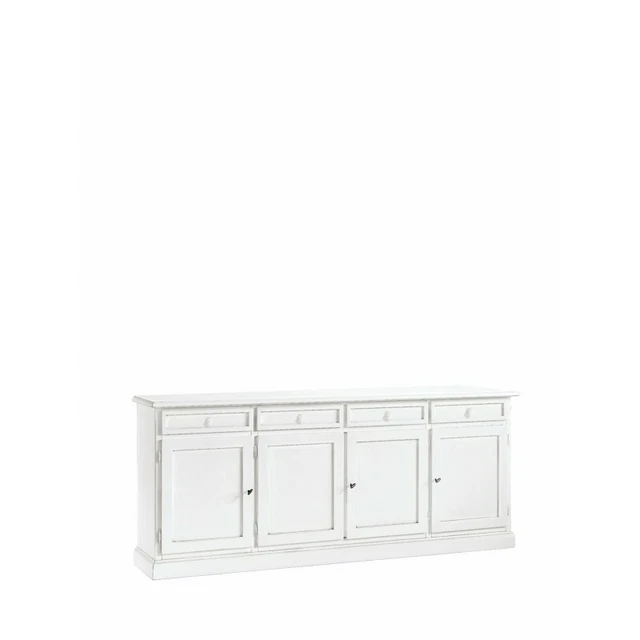 COMMODE DRESSOIR ART Pauvre 4 Portes 4 Tiroirs Blanc Matt Classique EUR ...