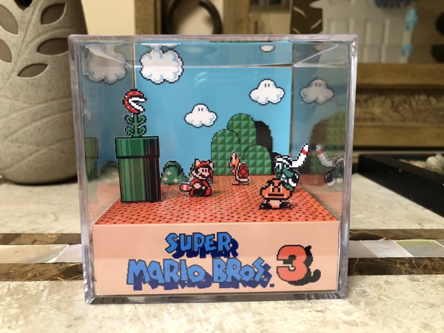 SUPER MARIO BROS 3 Nintendo NES 3D Cube Handmade Diorama Shadowbox £47. ...