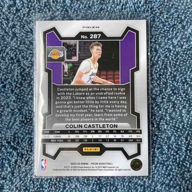 ROOKIE VERTE COLIN Castleton 2023-24 Panini Prizm Los Angeles Lakers ...